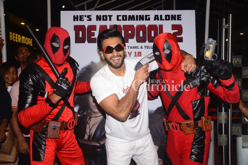 Ranveer at his goofy best with 'Deadpool', parents, sister enjoy the ...