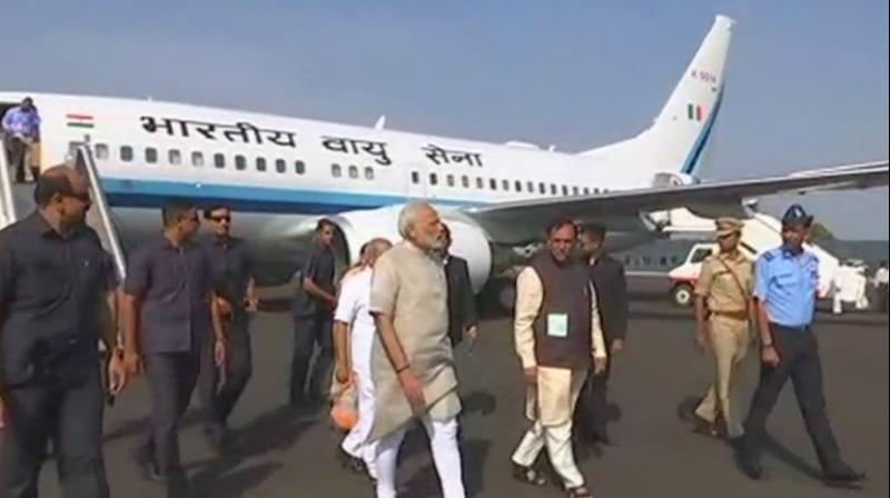 Modi begins his 2-day Gujarat visit today, arrives in Jamnagar