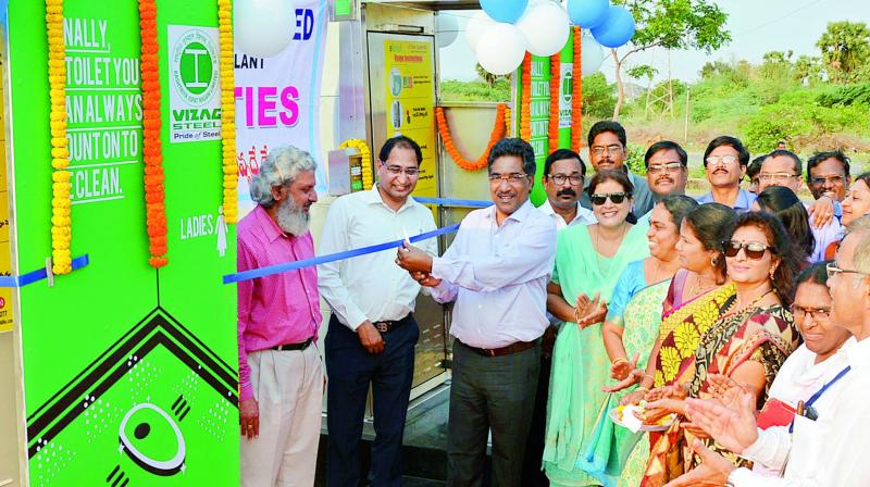 RINL launches automated e-toilets in Visakhapatnam