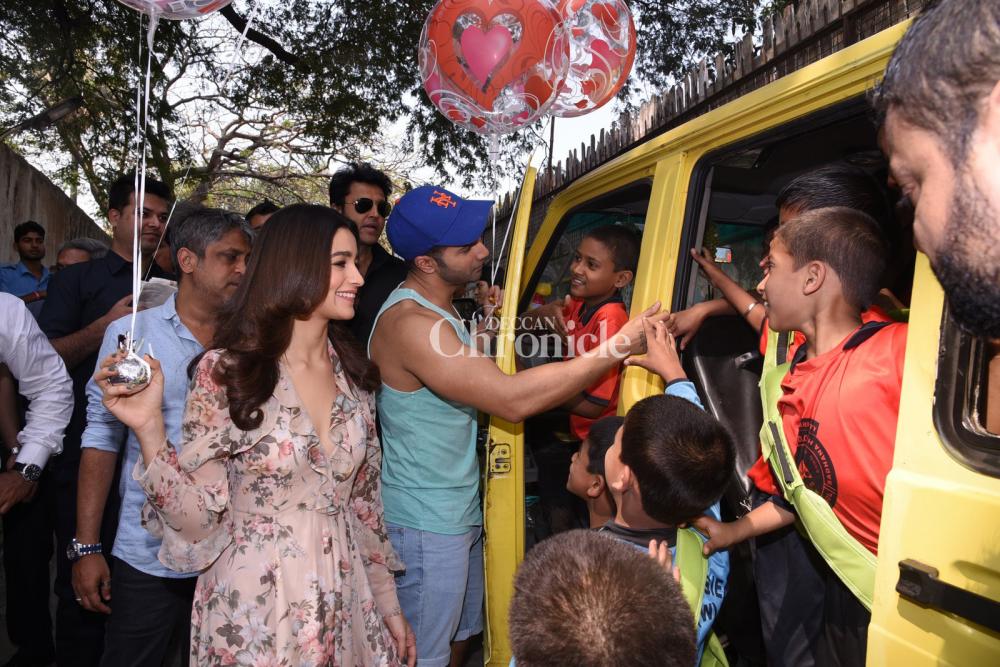 Alia and Varun bring a smile to kids' faces on Valentine's Day