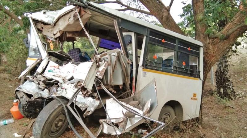 Chennai: Two killed as van collides with truck in freak mishap