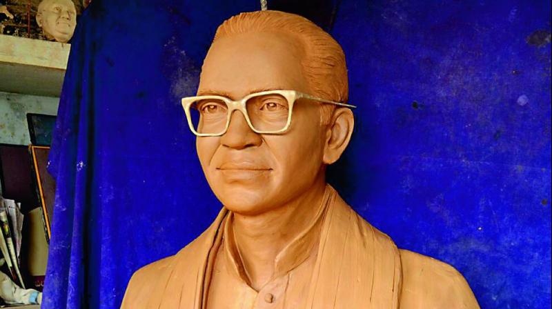 Khammam: Dasarathi statues at Lakaram Park