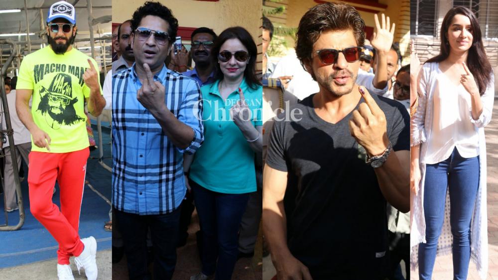 BMC polls: Celebs proudly step out and cast their votes