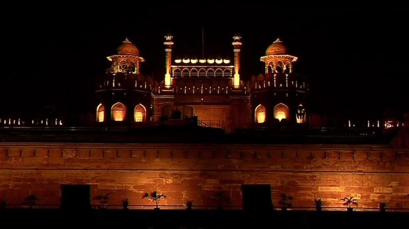 Watch: 2,500 lamps light up Red Fort after sunset ahead of Independence Day