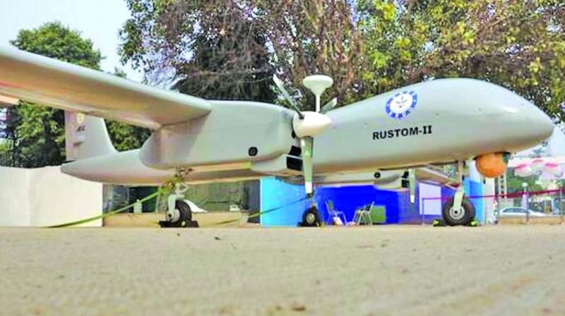 Rustom-II UAV makes maiden flight