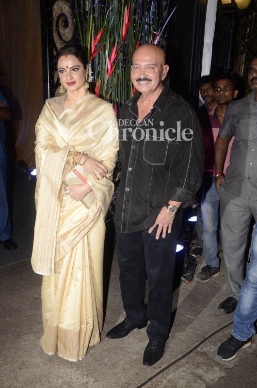 Party time for Hrithik, Rekha, others as Rakesh Roshan turns a year older