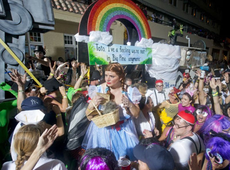 Revellers in colourful costumes roll in for Key West's Fantasy Fest parade