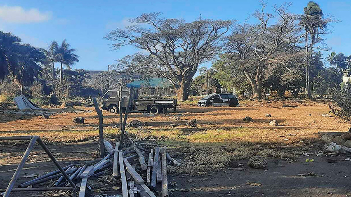 Thick Ash On Runway: Aftermath Of Tonga Volcanic Eruption