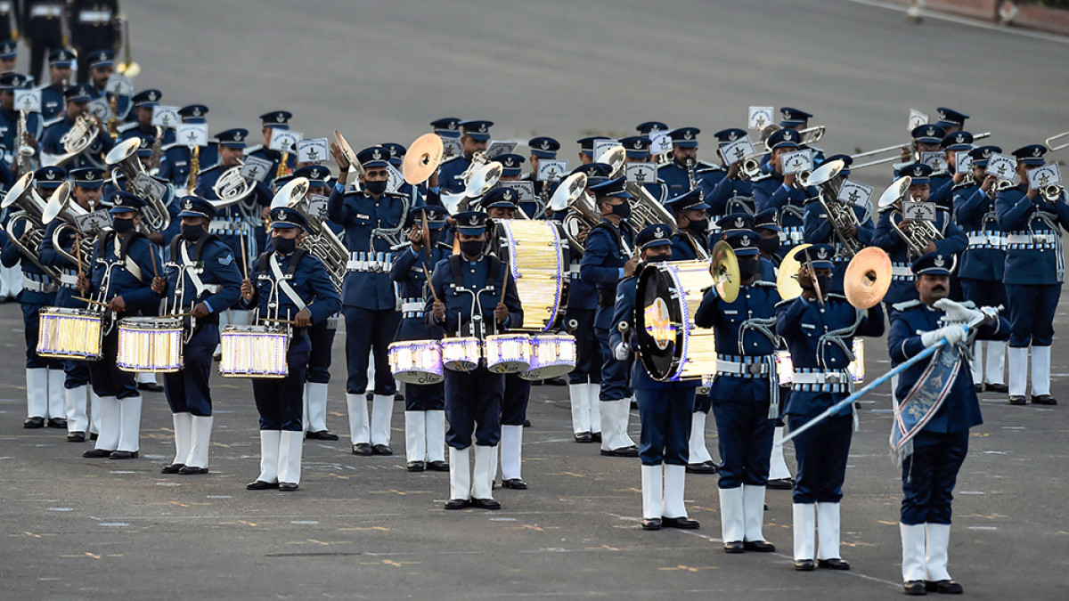 Full Dress Rehearsal For Beating Retreat Ceremony