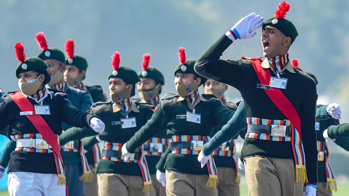 NCC Cadets Perform During Prime Minister's NCC Rally In Delhi
