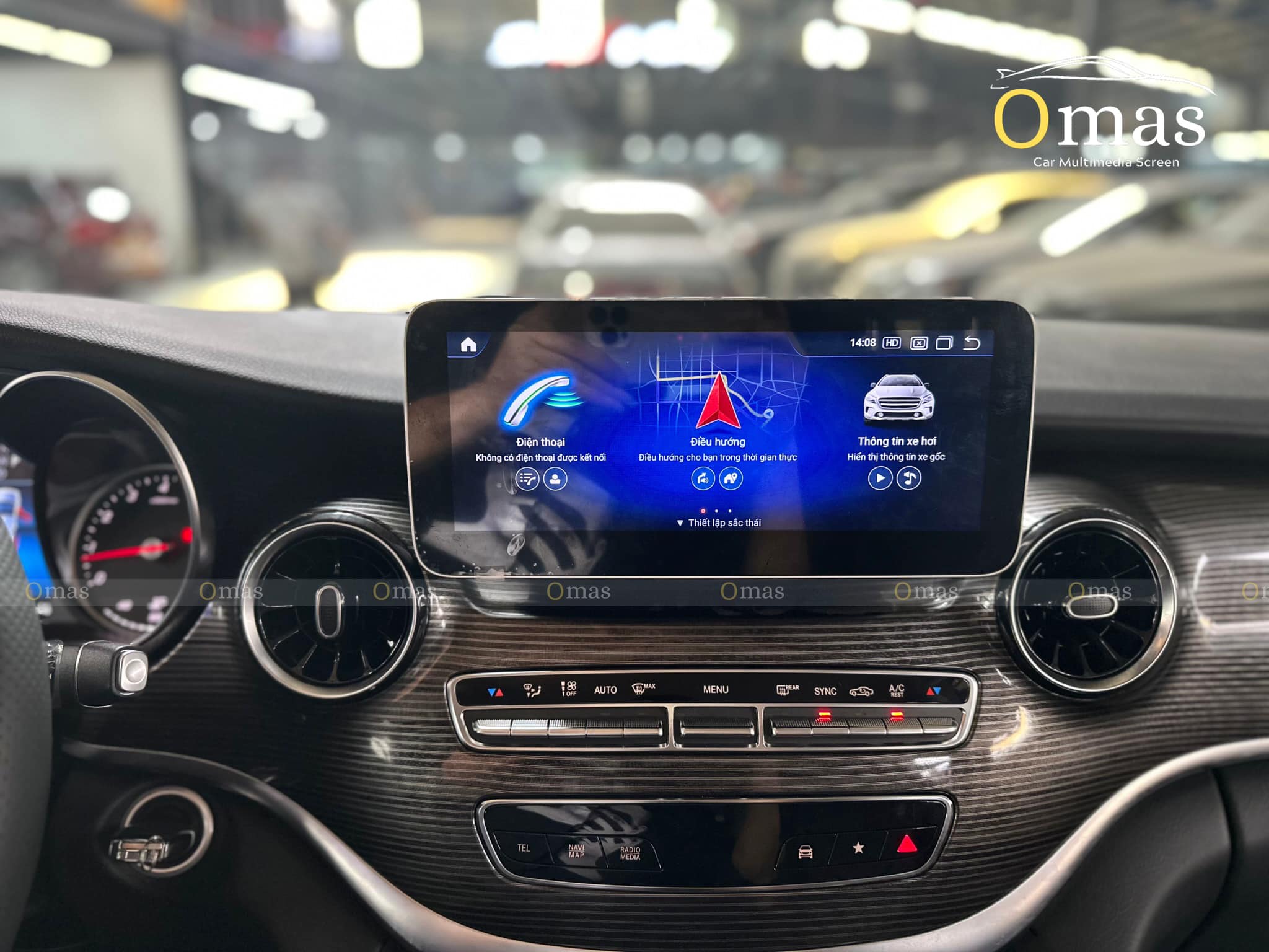 MERCEDES V 2020 NÊN ĐỘ MÀN HÌNH ANDROID OMAS HAY OMAS 360