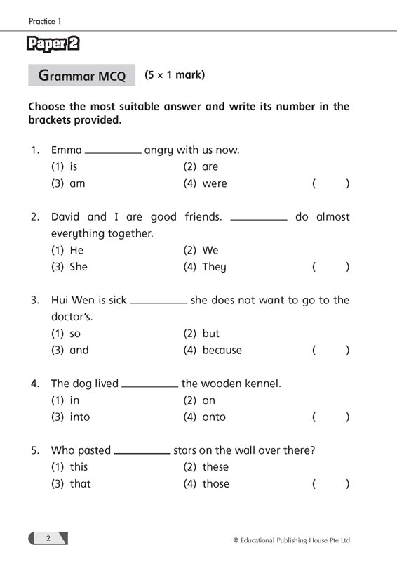 P2 English Practice Package