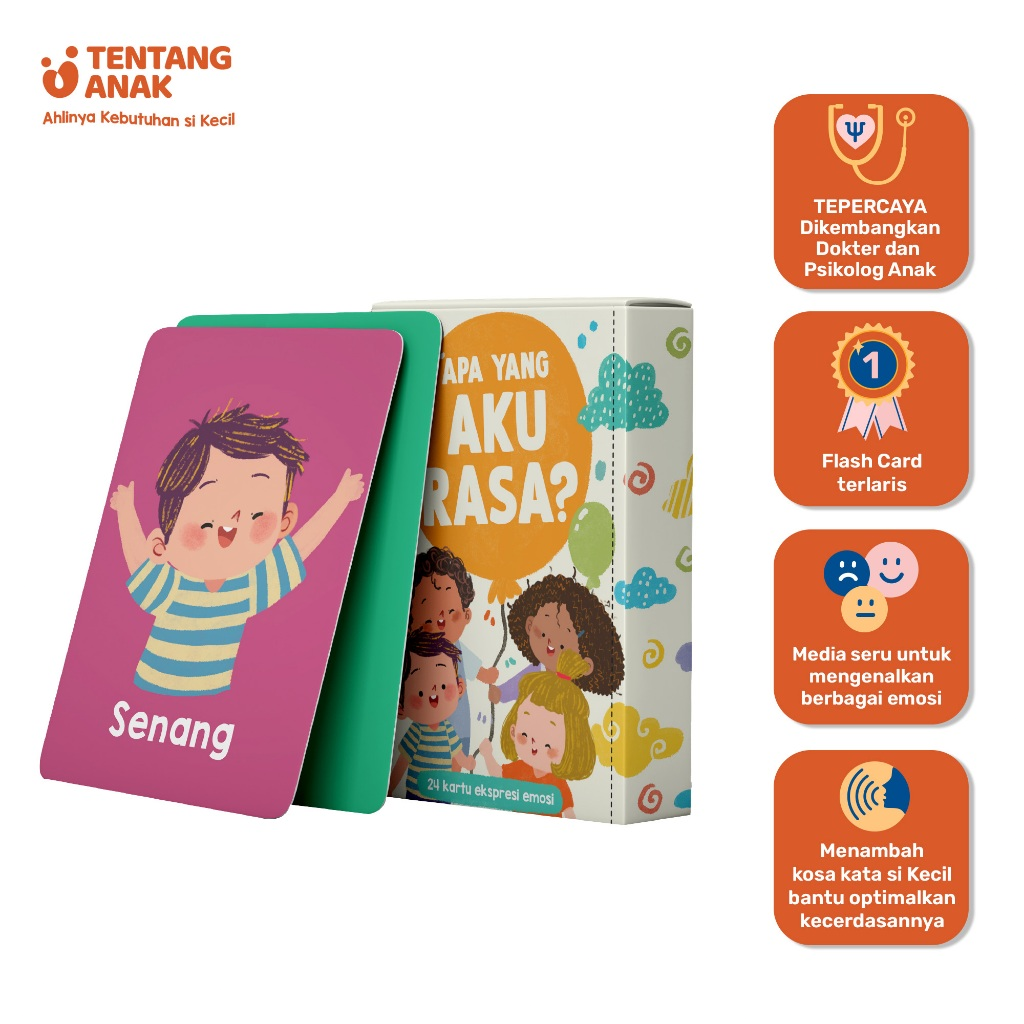 Tentang Anak - "Apa yang Aku Rasa" Flashcard l Mainan Edukasi Anak