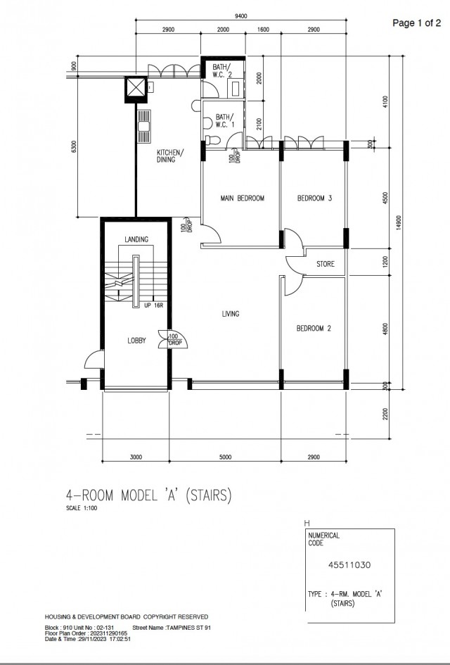 910 Tampines Street 91 HDB Apartment For Sale, $595,000, 3 Bed 2 Bath ...