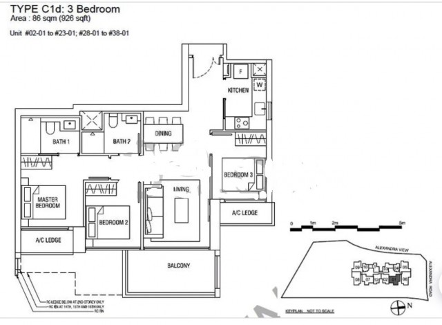 Alex Residences Apartment For Sale, $2,300,000, 3 Bed 2 Bath 926 sqft ...