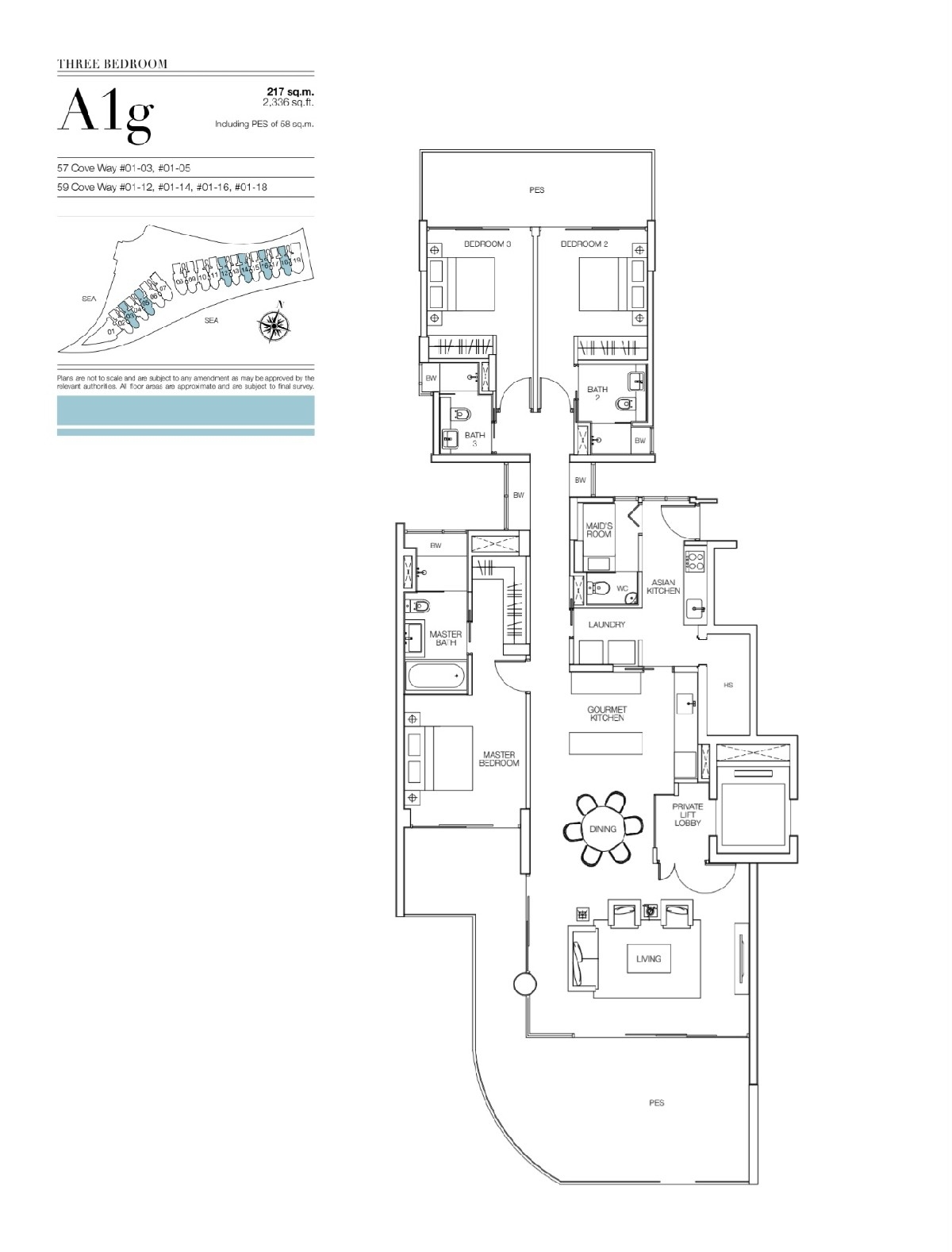 Seascape @ Sentosa Cove Condominium For Sale, $4,888,888, 3 Bed 4 Bath ...