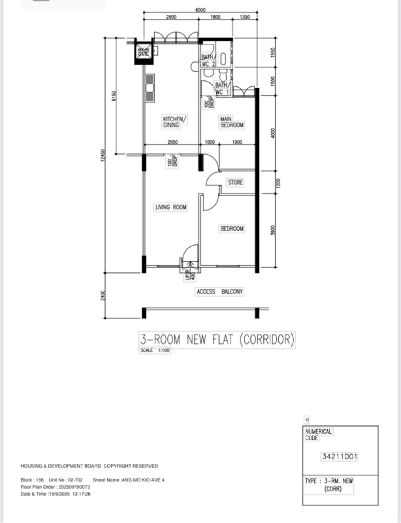 156 Ang Mo Kio Avenue 4 HDB Apartment For Sale, $400,000, 2 Bed 2 Bath ...