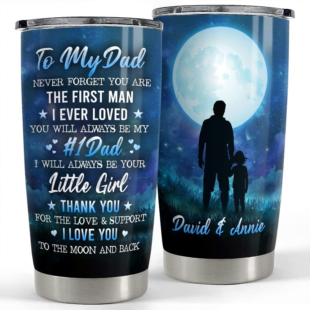 Personalized Dad Tumbler Father And Daughter Father Day Gift - Sandjest