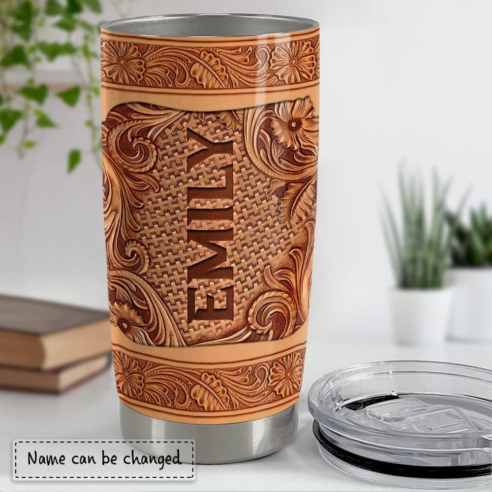 Personalized Dragonfly Tumbler Wood Sculpture Drawing