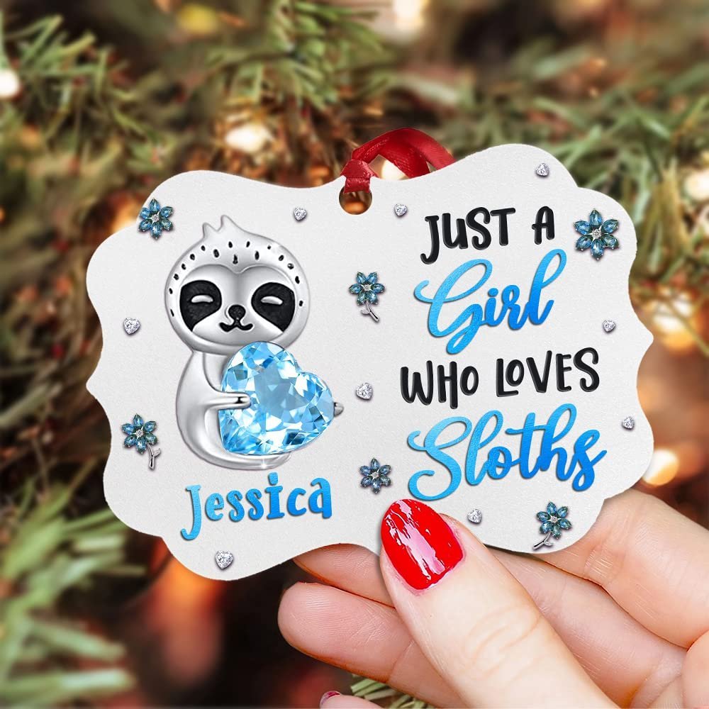 Personalized Sloth Ornament Jewelry Style Love Sloths - Sandjest