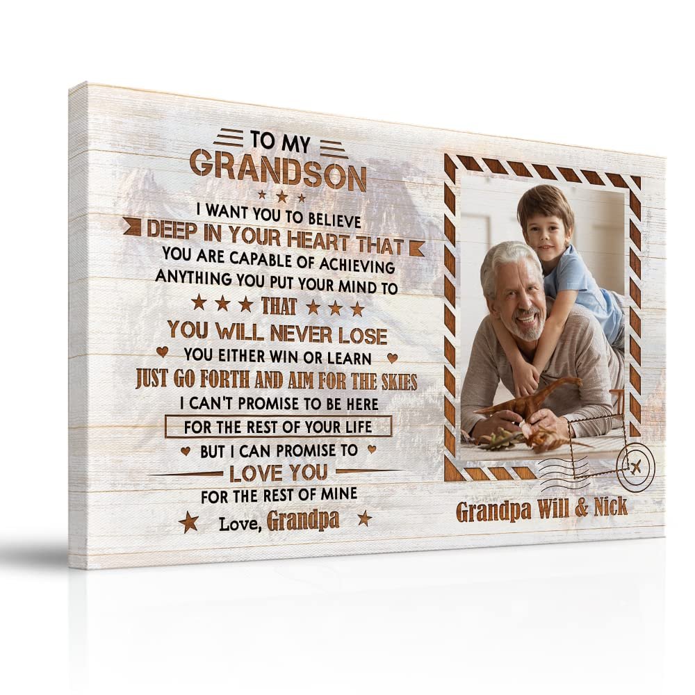 Personalized Canvas Photo Dad And Children My First Love Hero - Sandjest