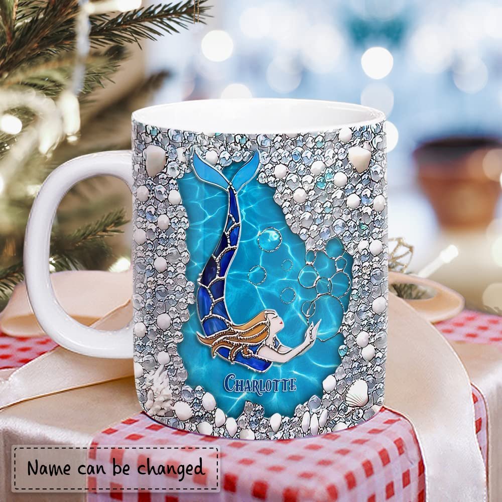Personalized Mermaid Mug Custom Name - Sandjest