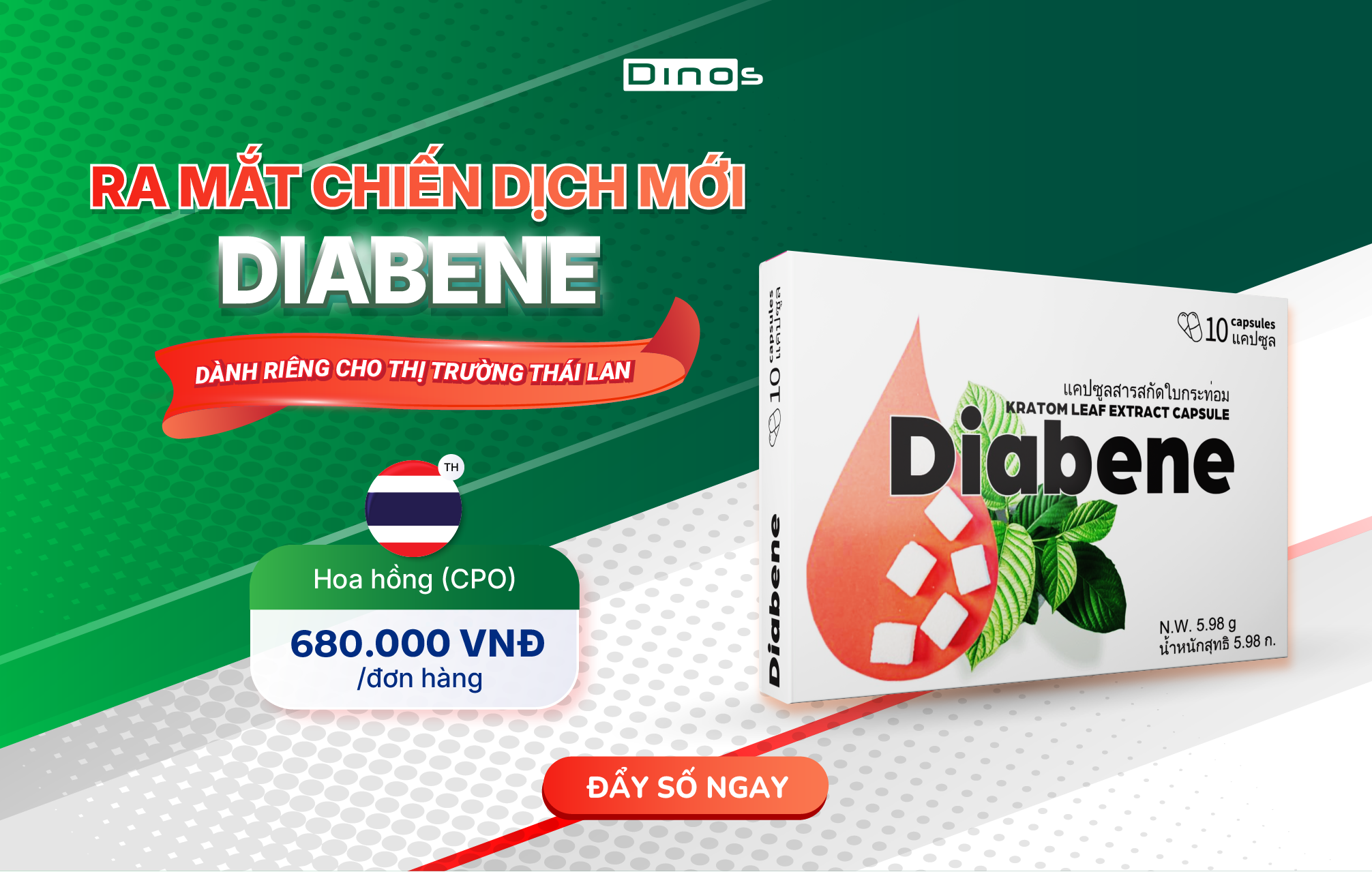 [Thông Báo] Khởi động chiến dịch tiếp thị liên kết Diabene - Dinos Việt Nam