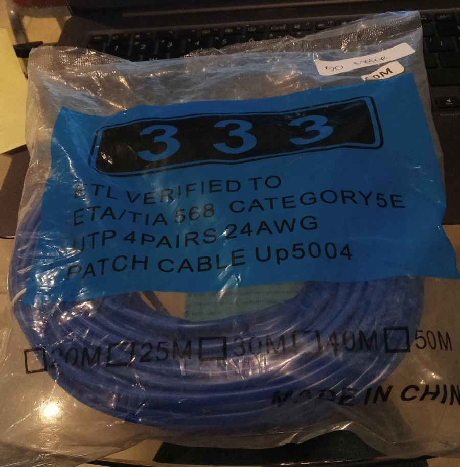 KABEL LAN 50M CAT 5E / KABEL UTP 50 METER PABRIKAN