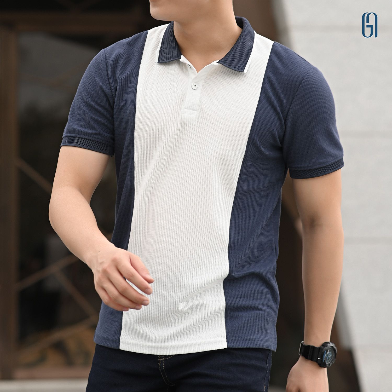 GENTLE POLO SHIRT - XANH NAVY | THE GMEN