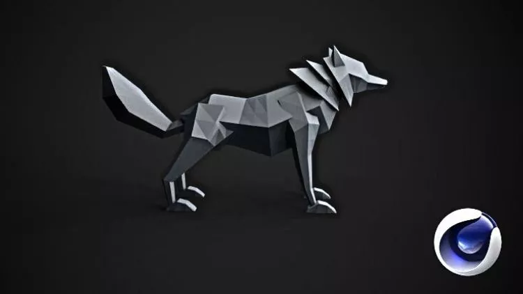 Cinema 4D: Create Low Poly Wolf with 3D Modeling Skills