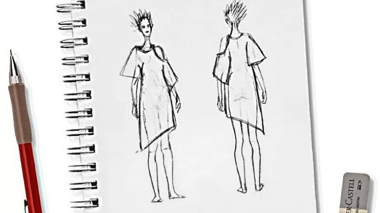 How to Sketch a Standing Female Figure: Front & Back View