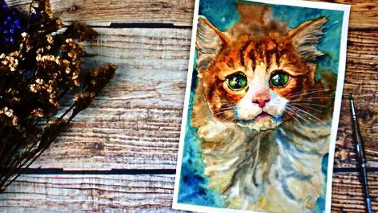Watercolor Techniques: Paint a Realistic Ginger Cat