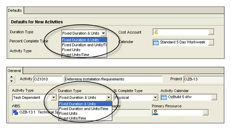 Understanding Oracle Primavera P6 Duration Type Calculations