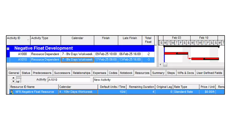 What are the Causes of Negative Float in Oracle Primavera P6
