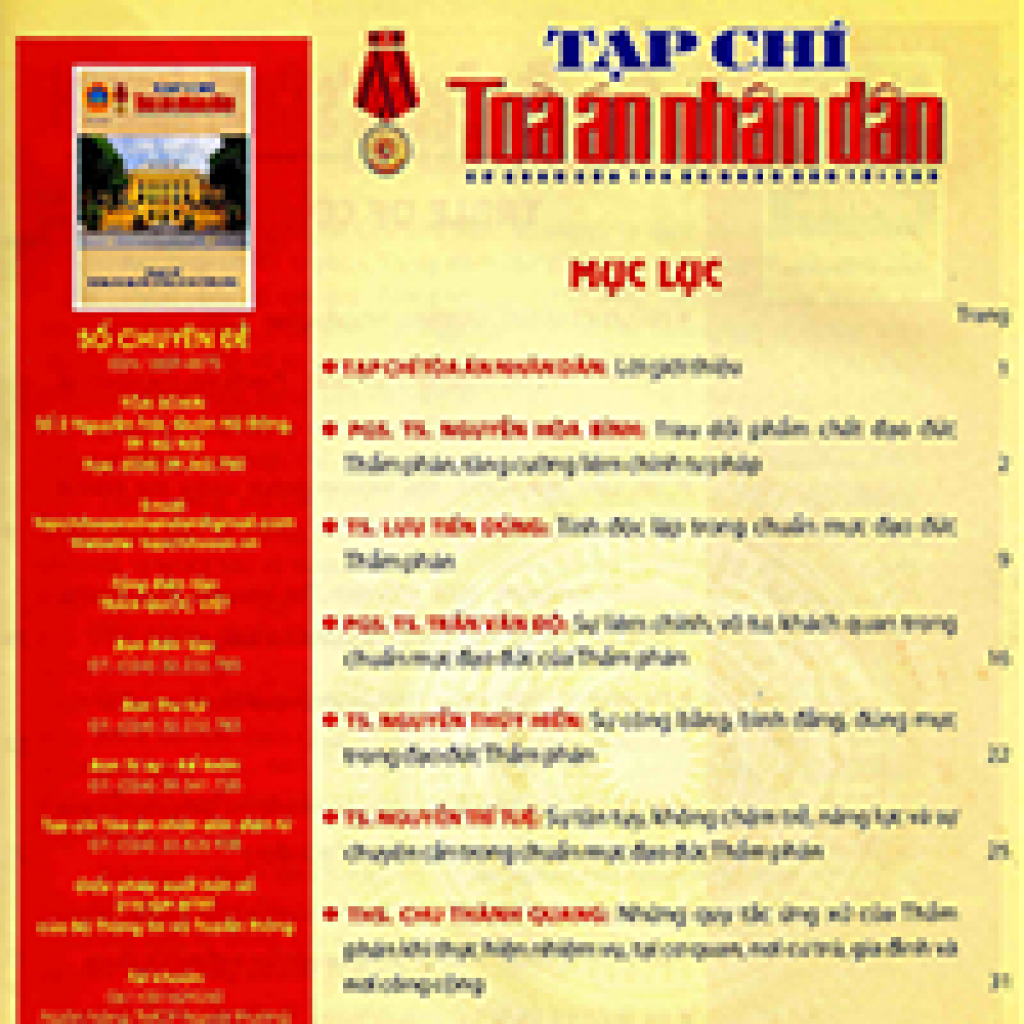 Judicial Independence in the Vietnam Code of Ethics and Professional ...